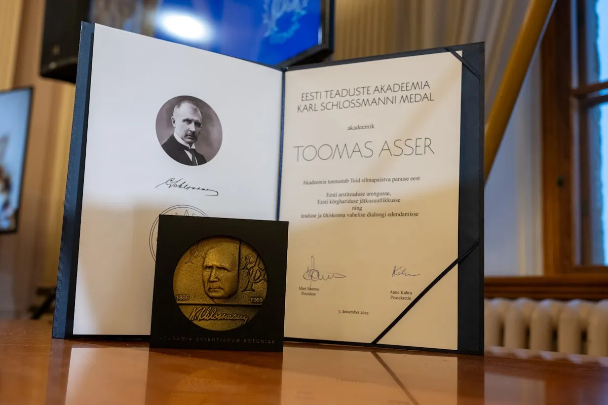 Tartu Ülikooli rektor Toomas Asser sai kõrge teadusauhinna
