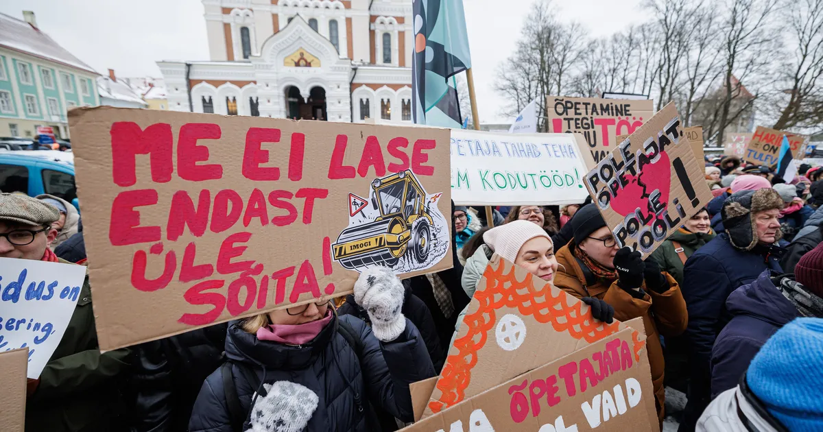 Streikivad õpetajad avaldavad kolmapäeval meelt ka Tartu raeplatsil