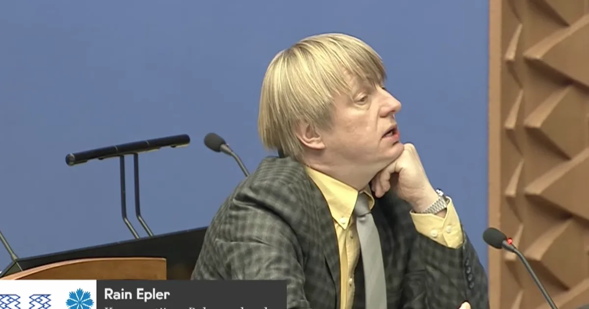 VIDEO Rain Epleri pakkumine riigikogu infotunnis: riik peaks raha ...