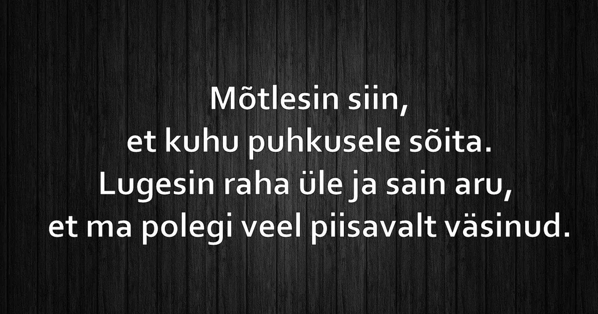 Kuhu puhkusele sõita?