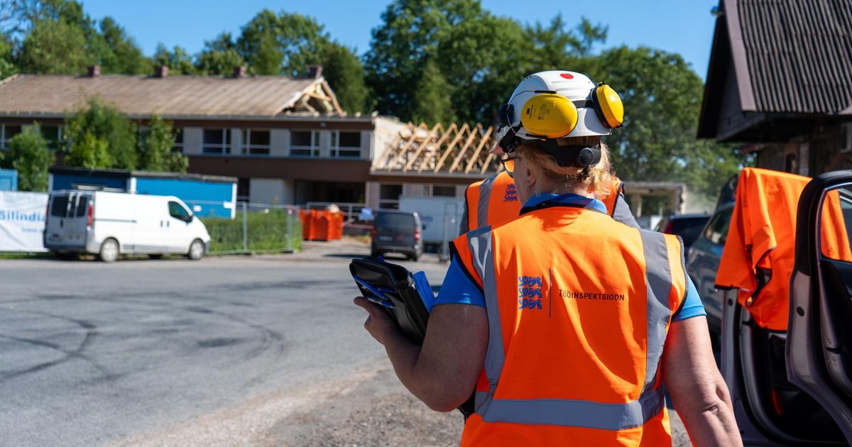 Video. Tööinspektsioon kontrollis Viljandi vallamaja ehitust