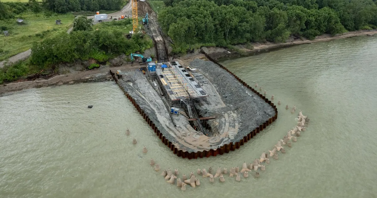 Кабель EstLink 2 ремонтируется на искусственно созданной суше в море