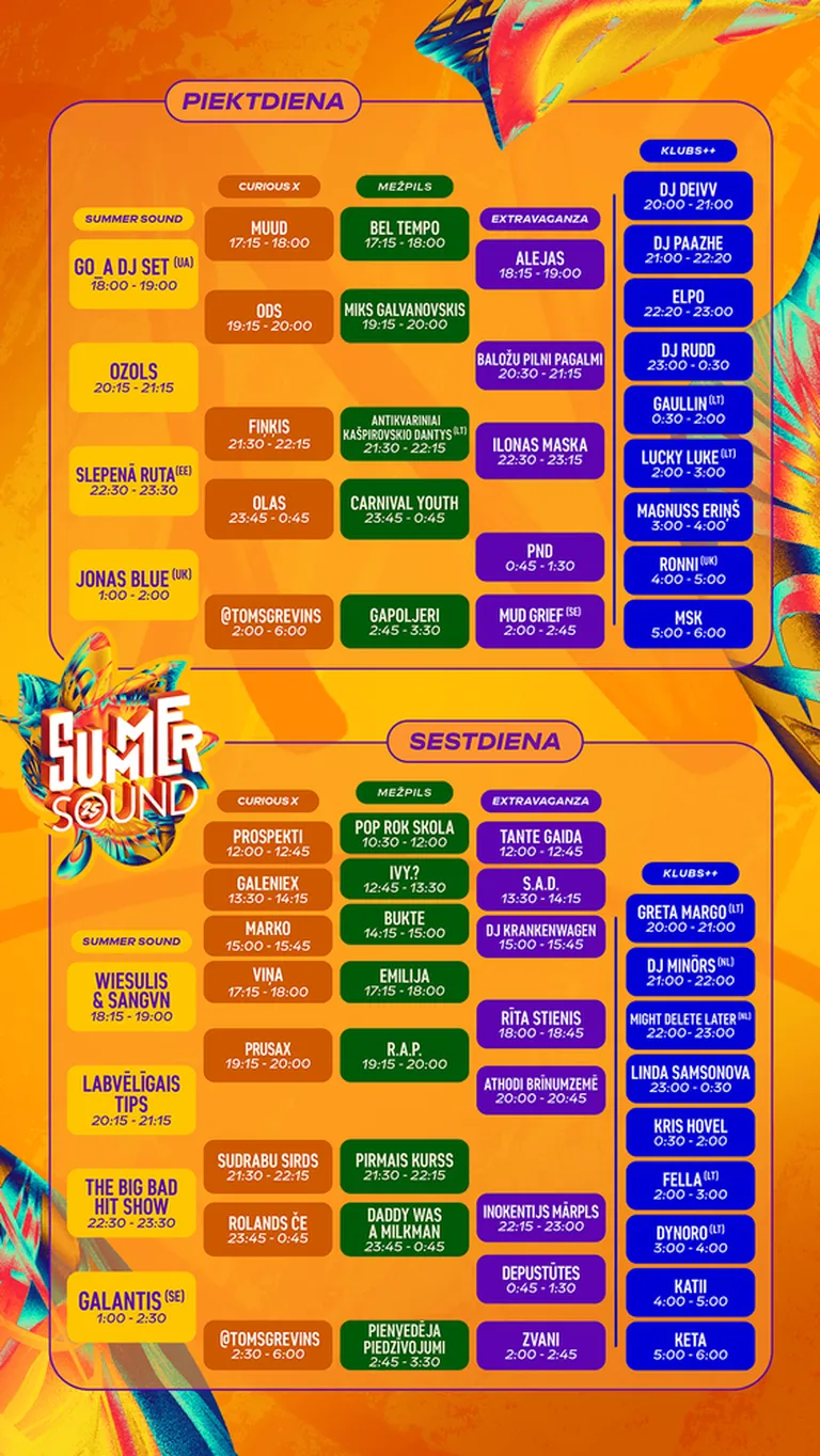 "Summer Sound" izziņo pilnu programmu