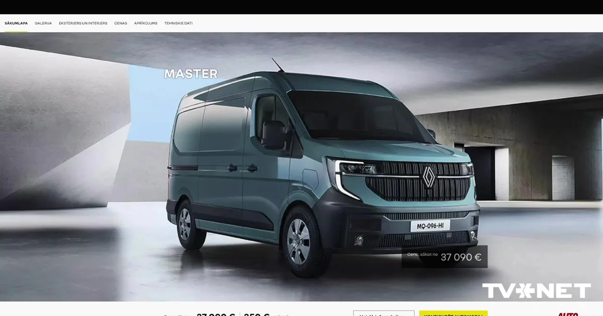 NOSKATIES Darbīgs un izdevīgs. Pirmais brauciens ar jauno "Renault Master"