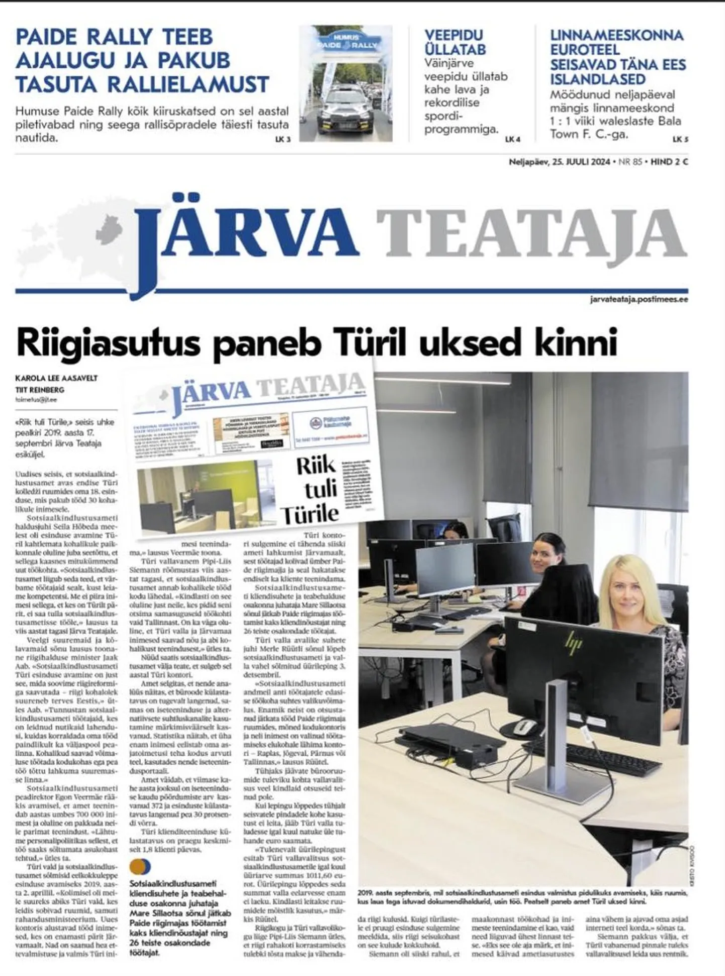Neljapäevase Järva Teataja tutvustus