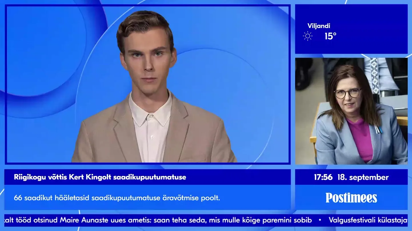 POSTIMEHE TELEUUDISED Riigikogu võttis Kert Kingolt saadikupuutumatuse