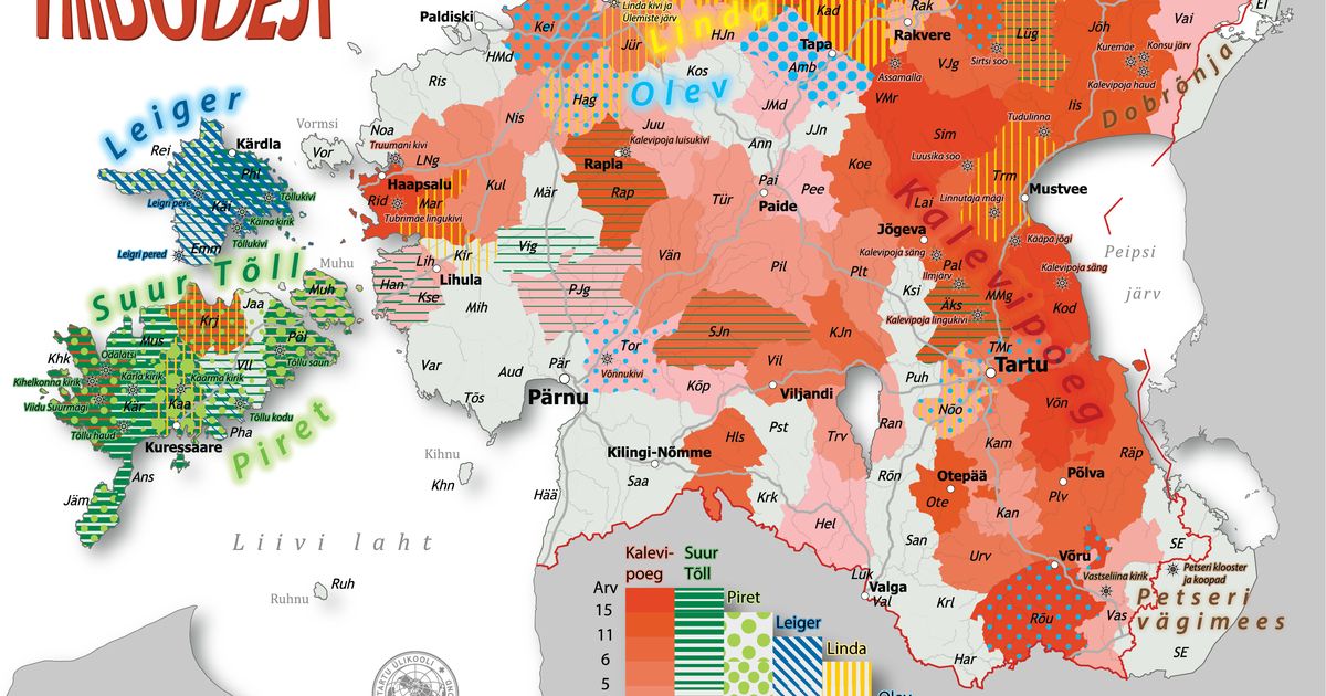 TAAVI PAE Viguriga kaart: Kalevipoeg, Suur Tõll ja teised