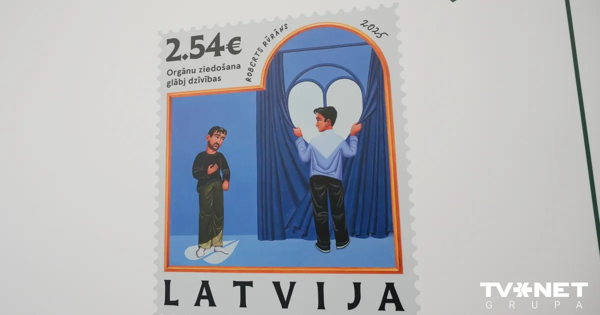 Atklāta orgānu ziedošanas tēmai veltīta pastmarka