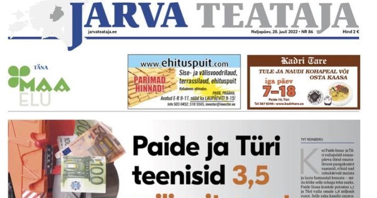 Neljapäevase Järva Teataja tutvustus