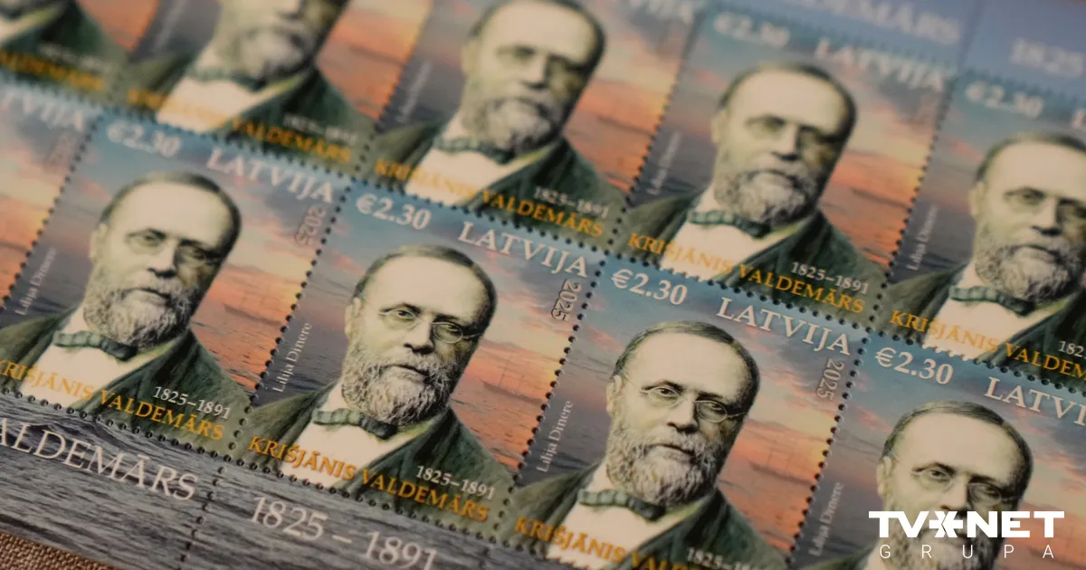 FOTO "Latvijas pasts" izdod Krišjāņa Valdemāra 200. jubilejai veltītu ...