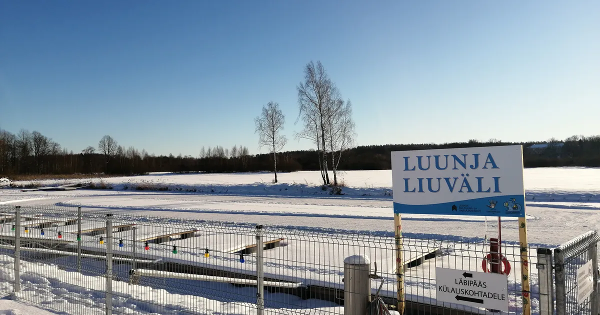 Luunja jõesadamas valmis uisuväljak