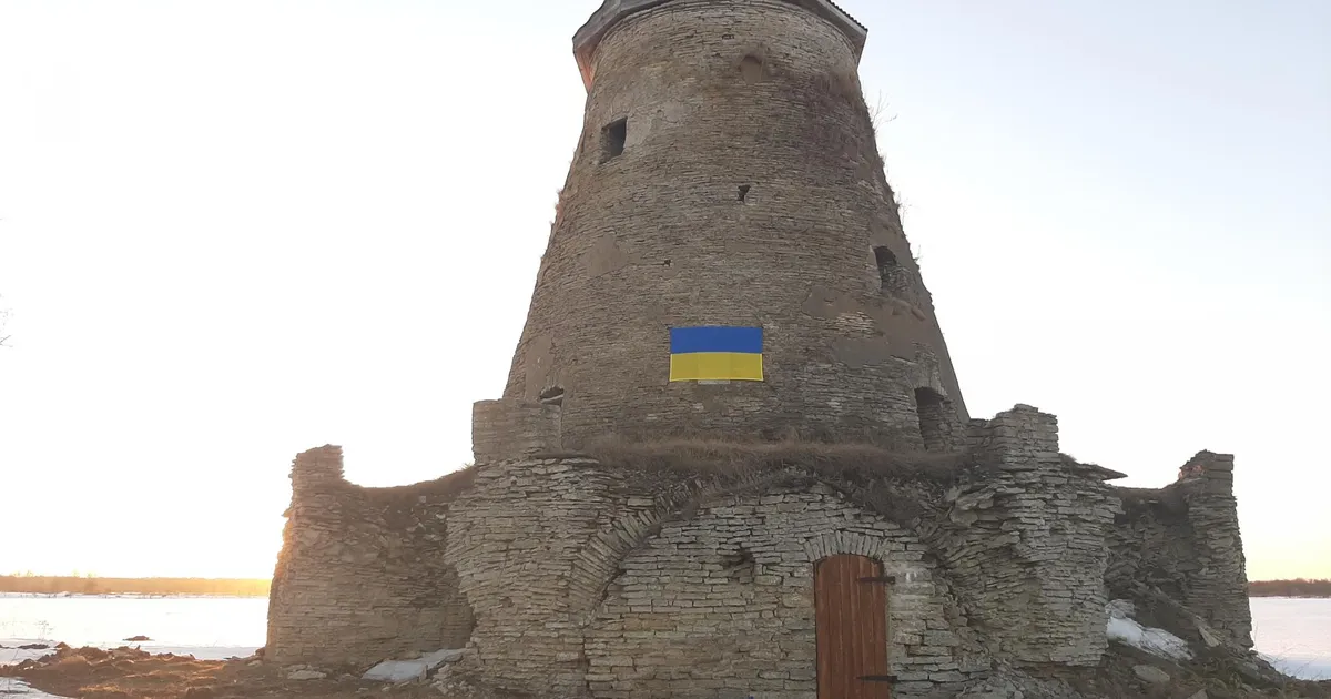 Andja veskil särab taas Ukraina lipp