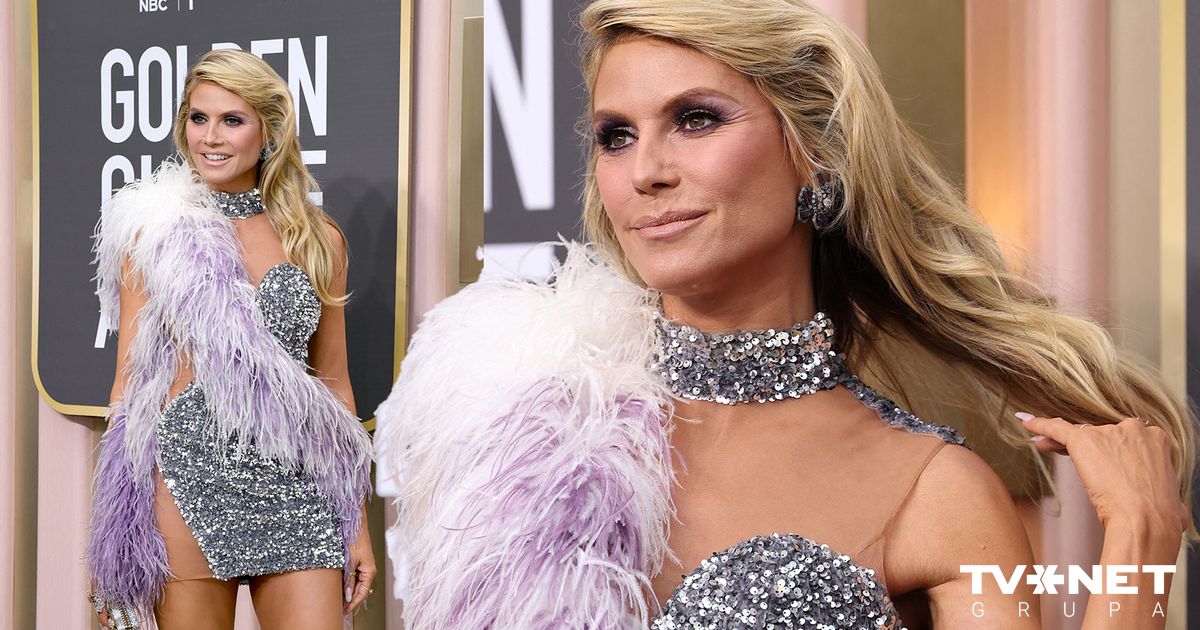 Dienas kleita: 49 gadus vecā Heidija Kluma supermini