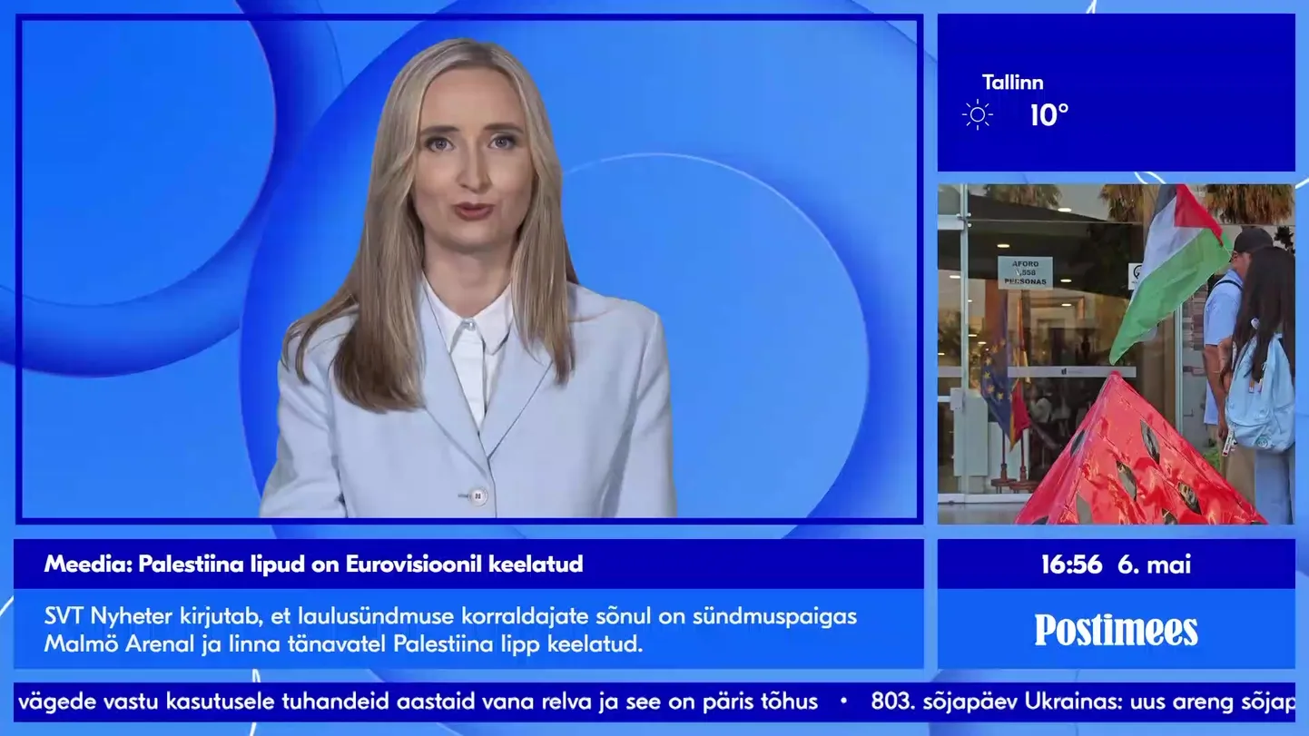 POSTIMEHE TELEUUDISED Meedia: Palestiina lipud on Eurovisioonil keelatud